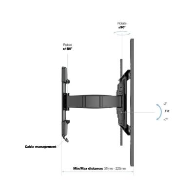 Support mural pour écran LCD - noir, 32-50"- Max 25 kg
